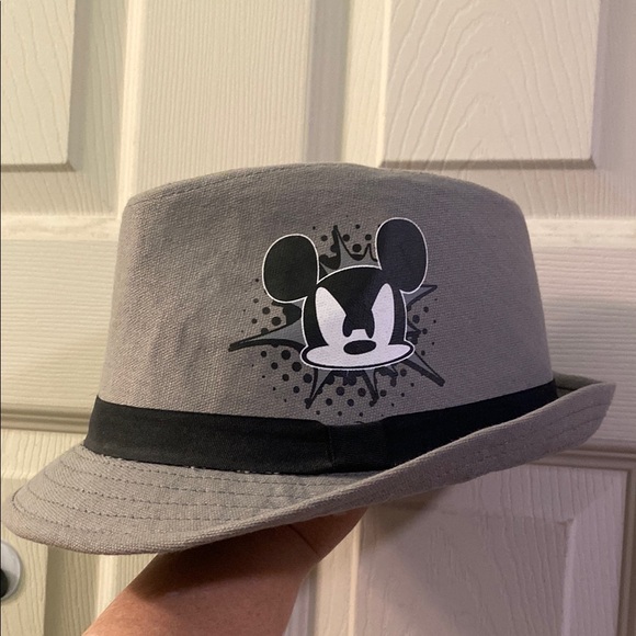 Disney | Accessories | Disneyland Parks Gray Kids Fedora Hat With Black ...